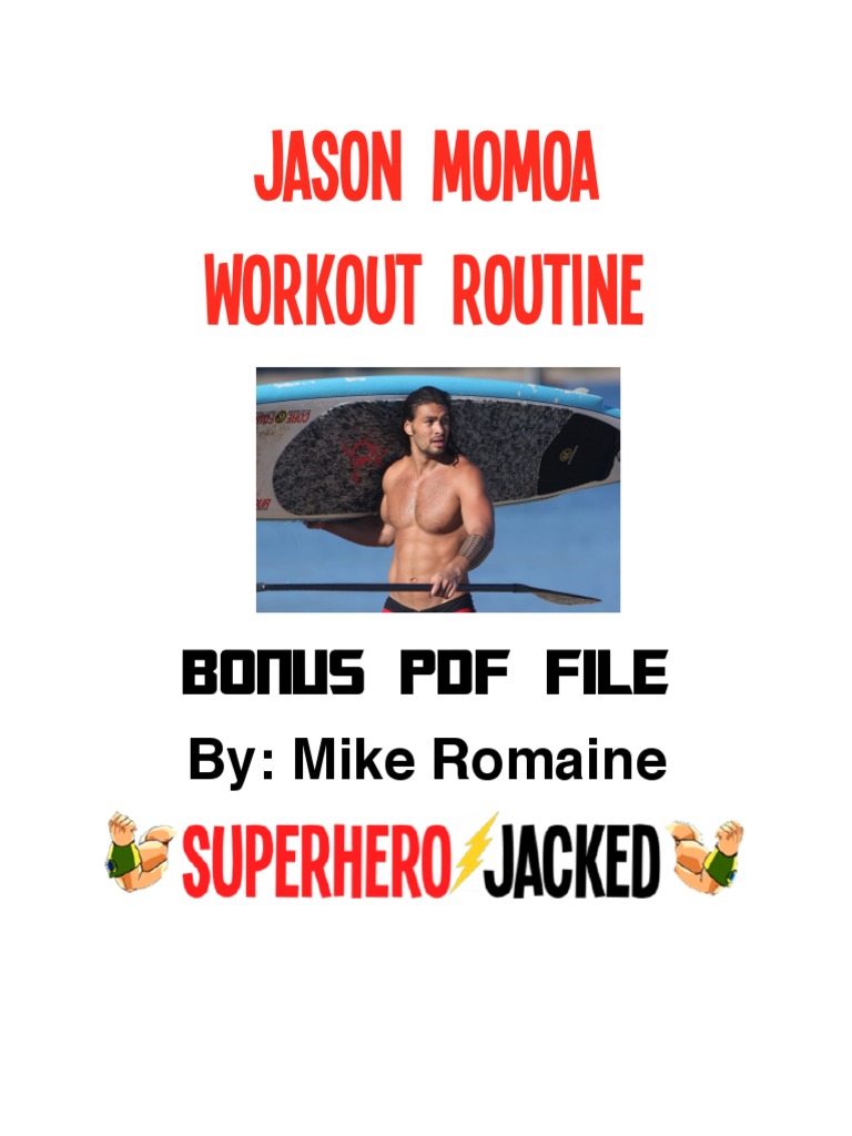Jason Momoa Workout Routine: Bonus PDF | PDF