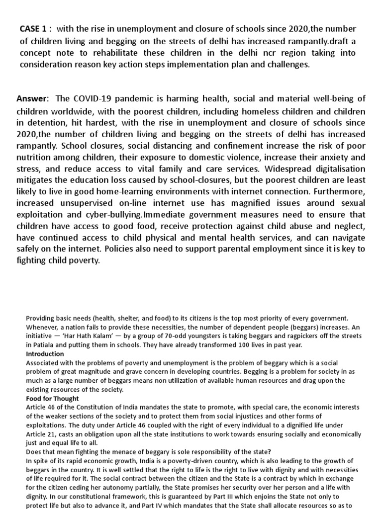 Beggary in India | Download Free PDF | Poverty | Poverty & Homelessness