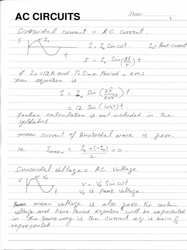 AC Circuits RMS Value and Rectification | PDF | Rectifier | Electrical ...
