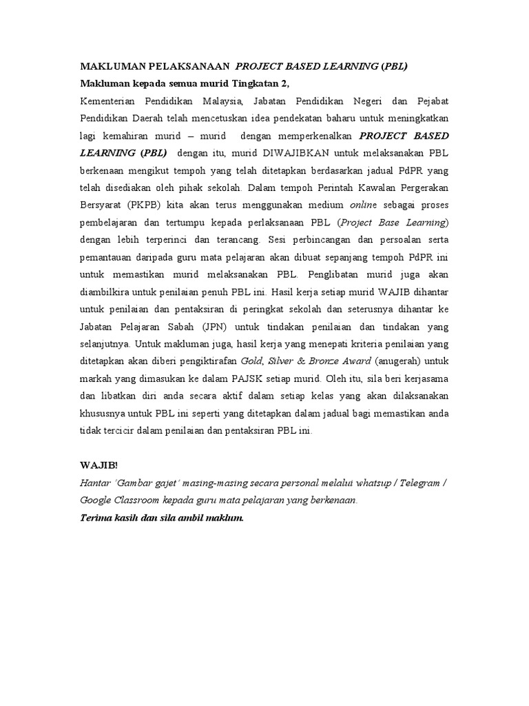 Modul PBL Form 2 Baru | PDF