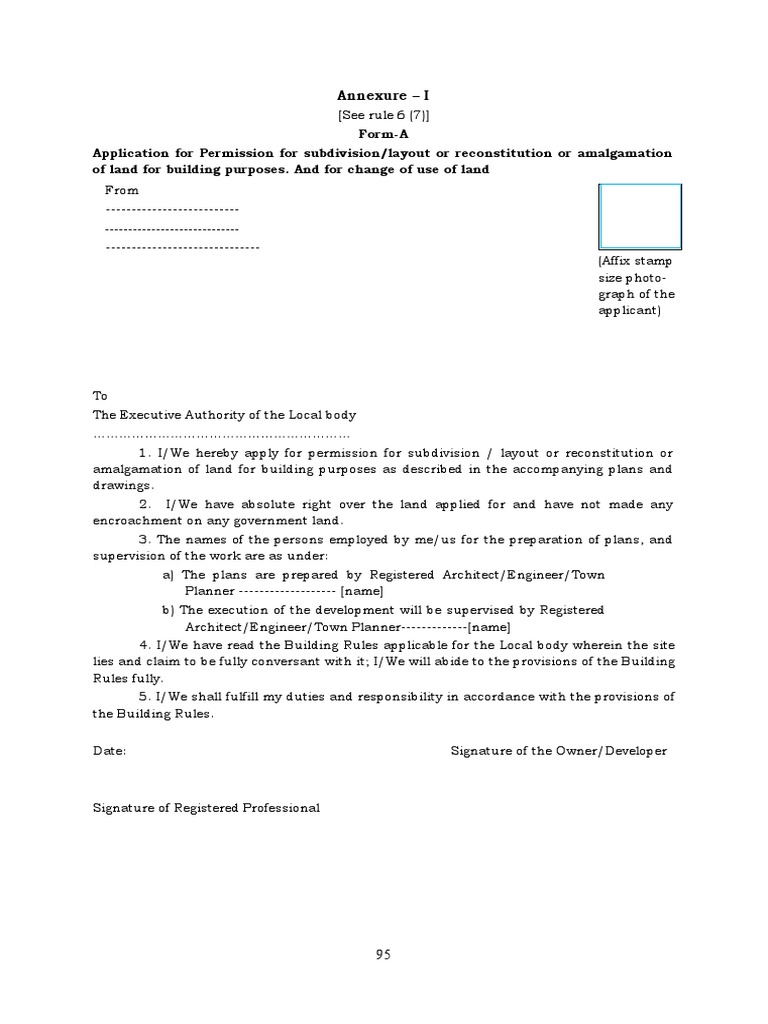 CMDA Approval Application Form 2019 | PDF | Architect | Engineer