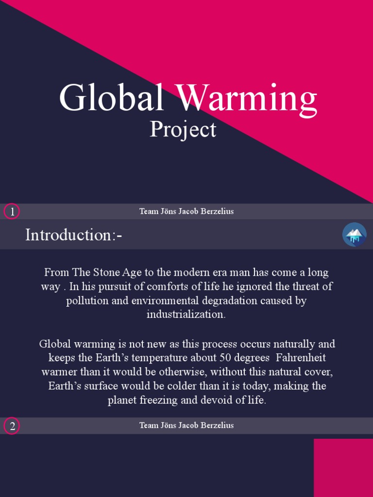 Global Warming 9th STD Project | PDF | Climate Change | Greenhouse Effect