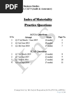 Materiality, PM, CTT - Exercise | PDF