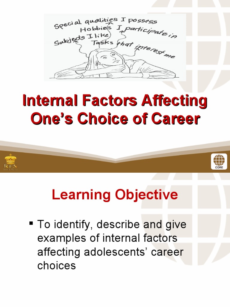 Internal Factors in Career Choices | PDF | Self Concept | Metaphysics ...