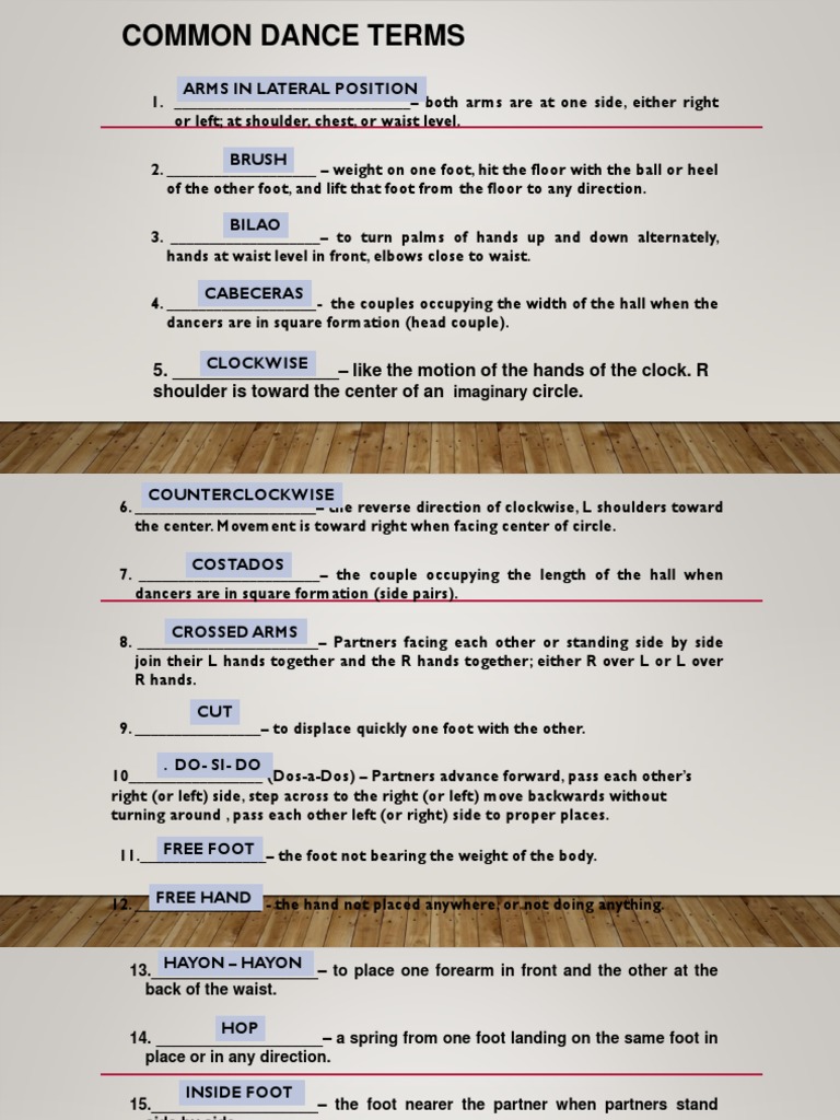 Dance Positions and Basic Dance Steps | PDF | Foot | Dances