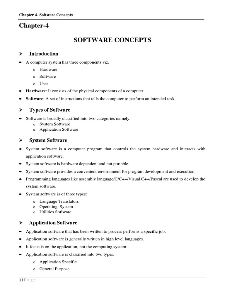 Chapter-4 Software Concepts: Introduction | Download Free PDF | Operating System | Graphical ...