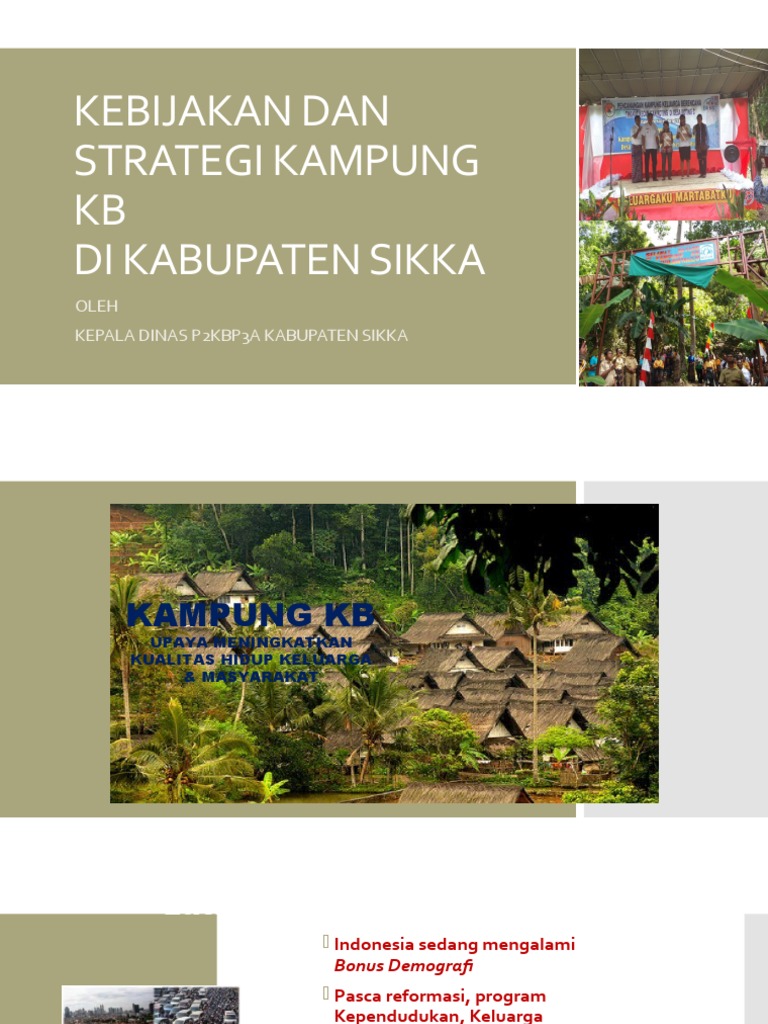 Kebijakan Dan Strategi Kampung KB | PDF