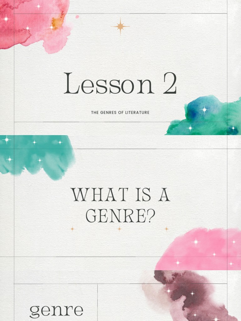 Lesson 2: The Genres of Literature | PDF | Traditional Stories | Poetry