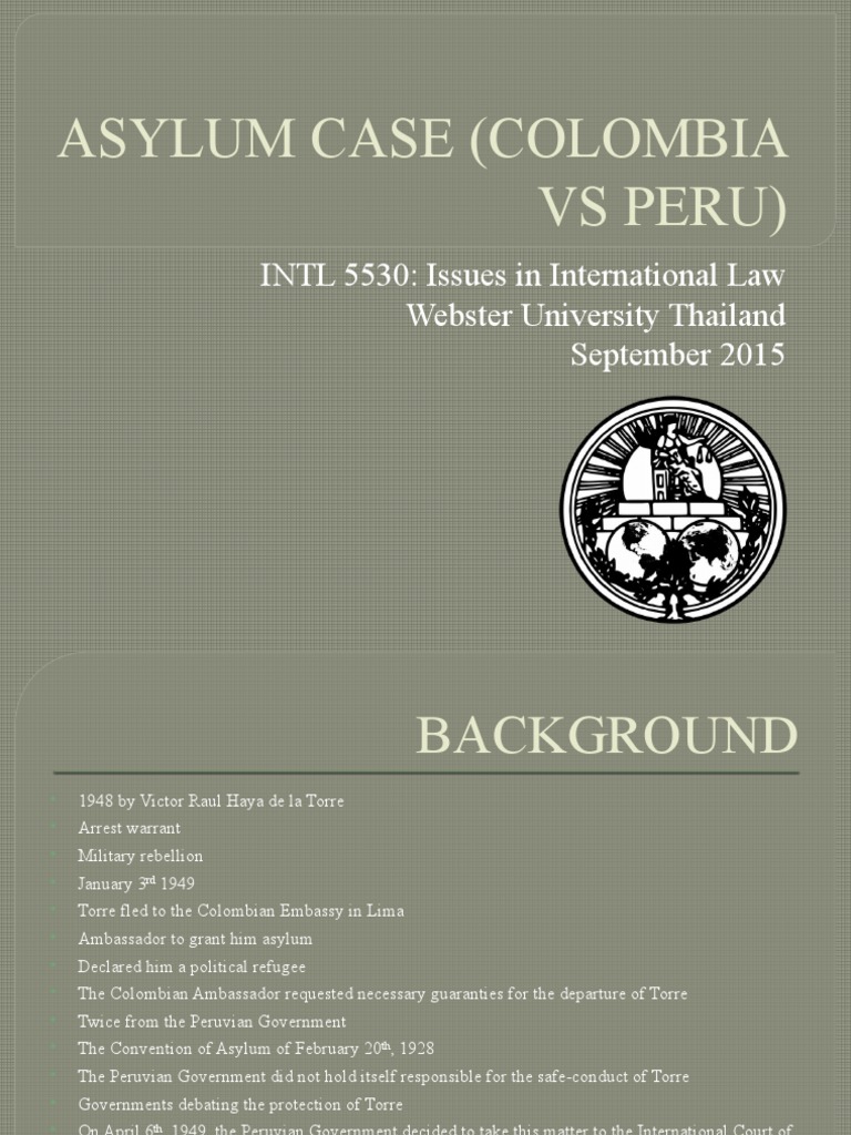 An Analysis of the International Court of Justice Ruling in the Asylum ...