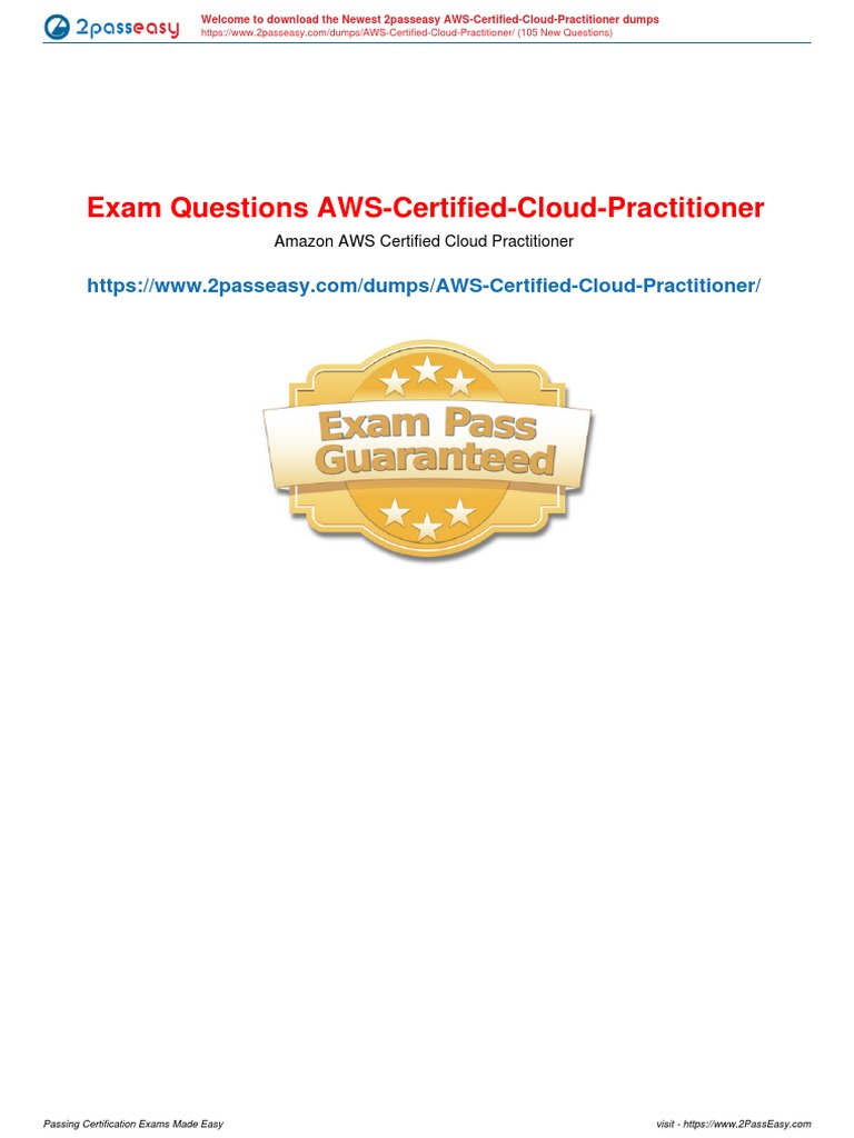 Exam Questions AWS-Certified-Cloud-Practitioner | PDF | Amazon Web Services | Cloud Computing