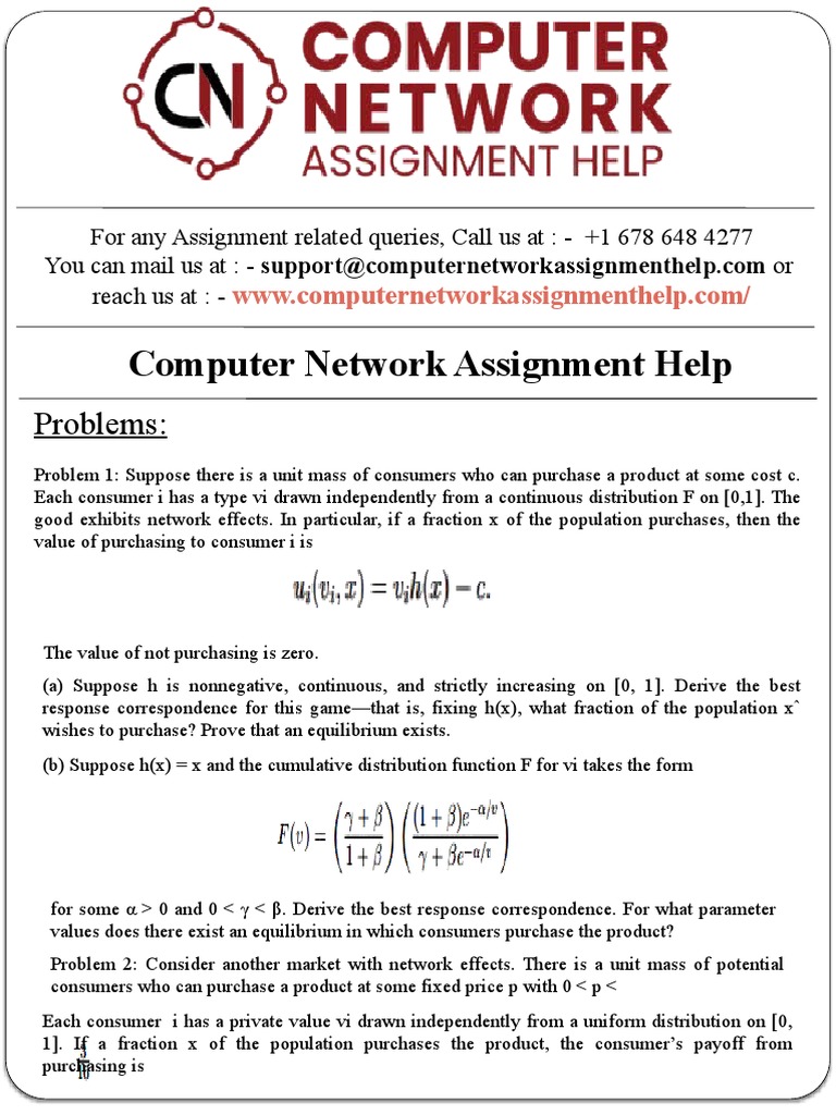 Computer Network Assignment Help | PDF | Microeconomics | Applied Mathematics