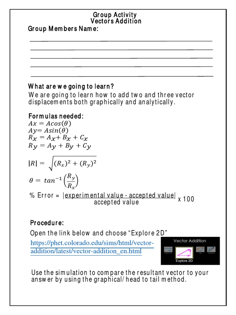 Vectors Addition Problem Set | PDF | Euclidean Vector | Physics