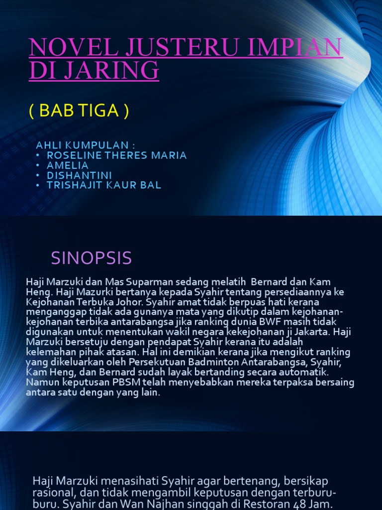Novel Justeru Impian Di Jaring | PDF