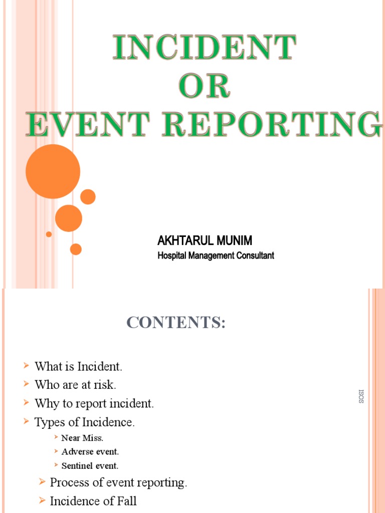 Types of Hospital Incident Reporting | PDF | Surgery | Patient