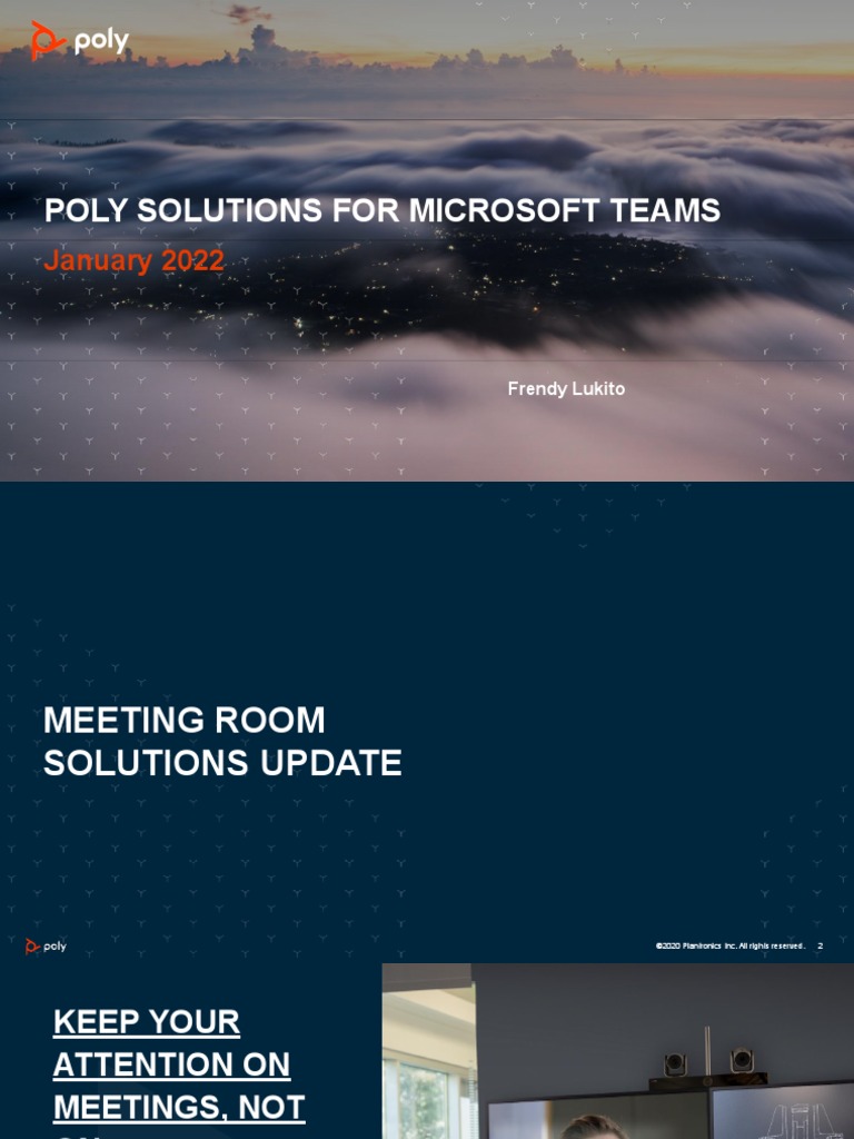Poly Solutions For Microsoft Teams Jan 22 | PDF | Camera | Microphone