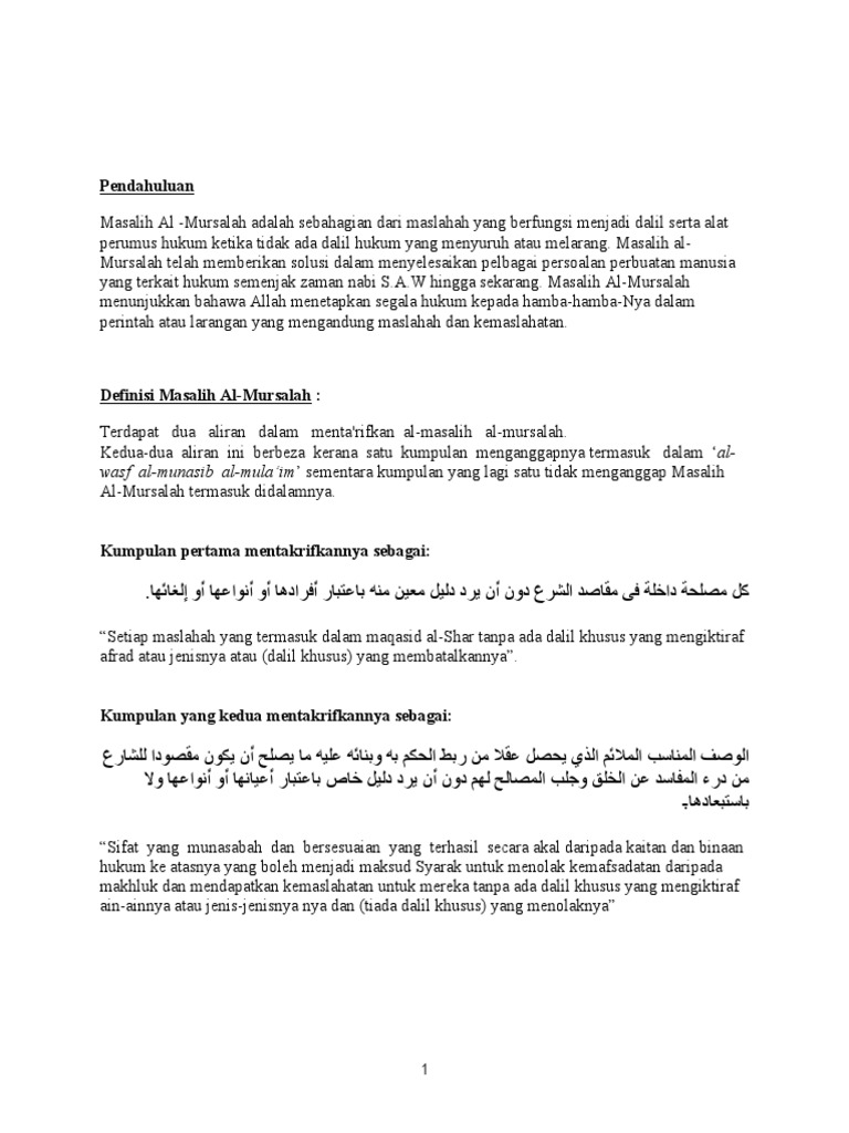 Masalihul Mursalah | PDF | Politik | Agama & Spiritualitas