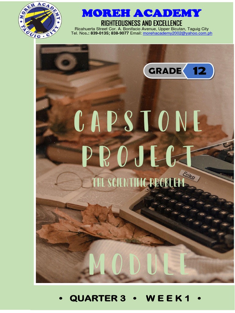 Capstone w1 q3 | PDF | Science | Scientific Method