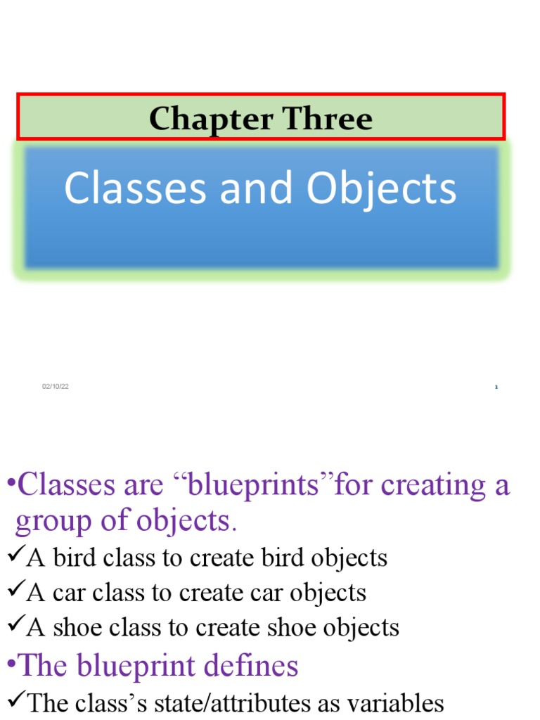Chapter Three: Classes and Objects | PDF | Programming | Constructor ...