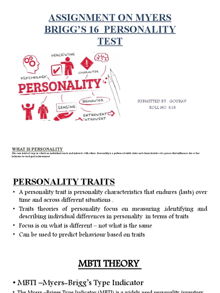 Assignment On Myers Briggs Personality Test (618) - 1 | PDF ...
