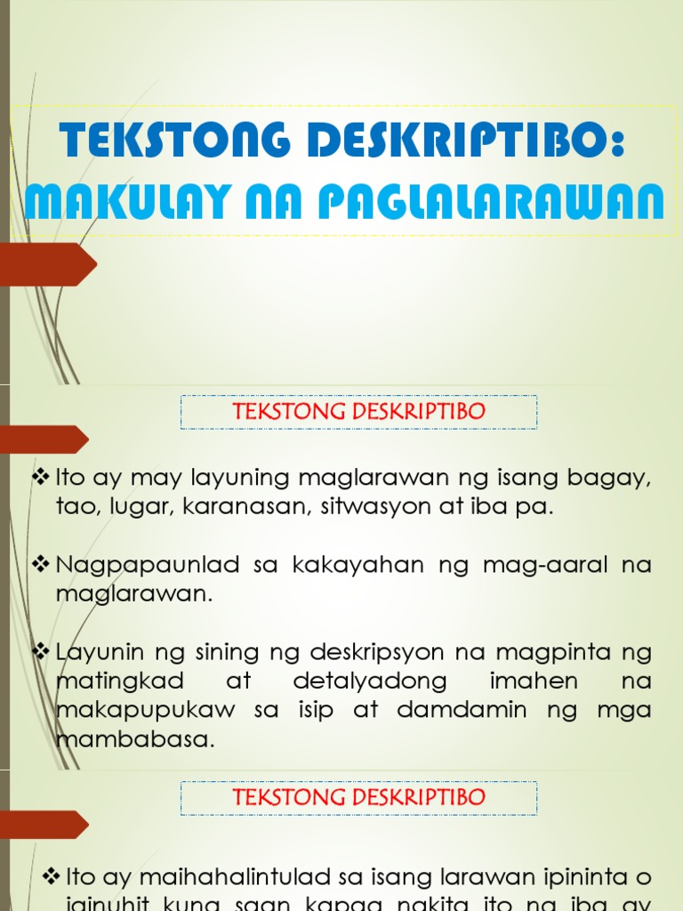 Tekstong Deskriptibo | PDF