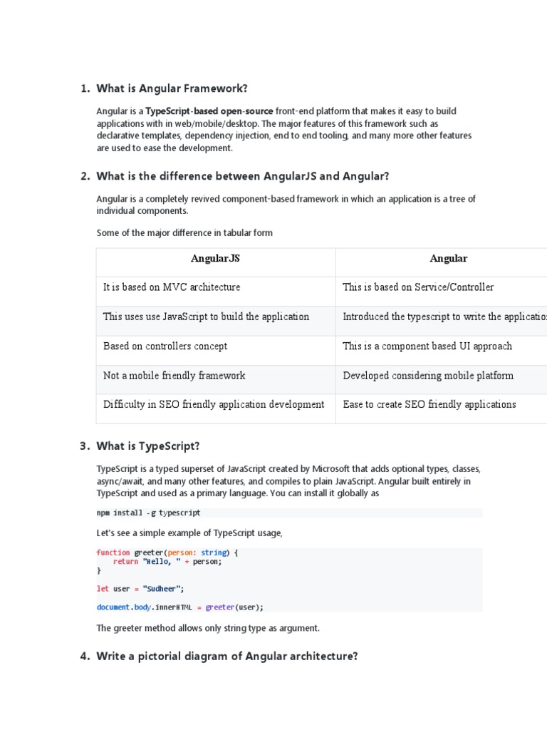 Angular Questions and Answers1 | PDF | Document Object Model | Class ...