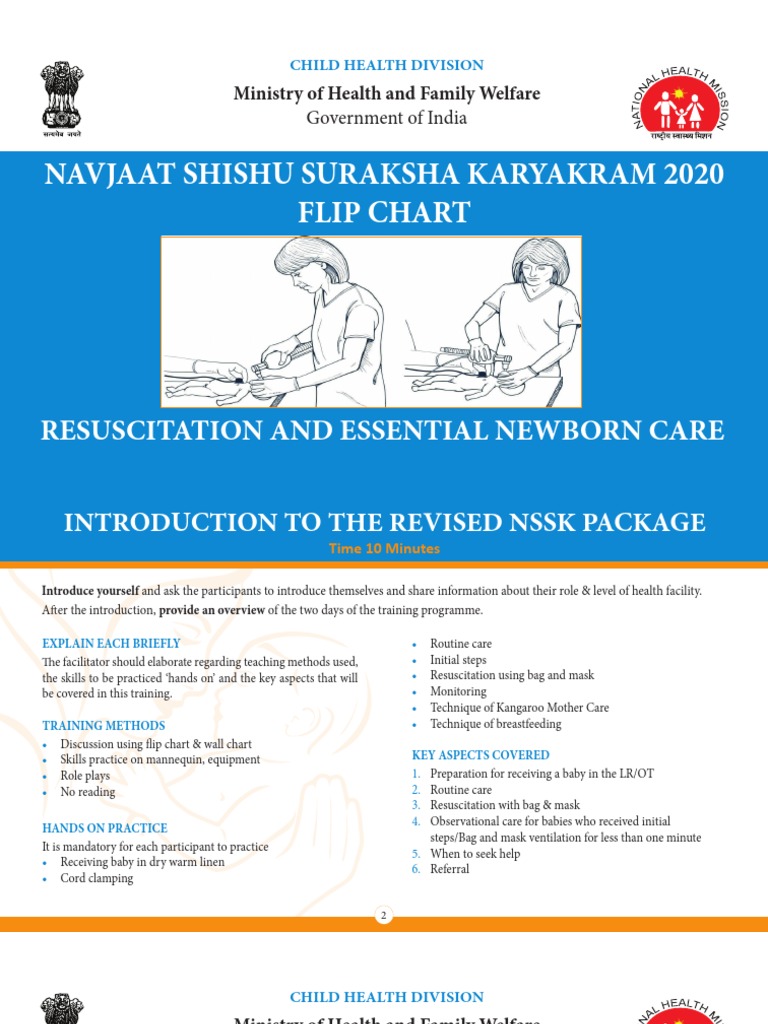 Navjaat Shishu Suraksha Karyakram 2020 Flip Chart: Resuscitation and ...