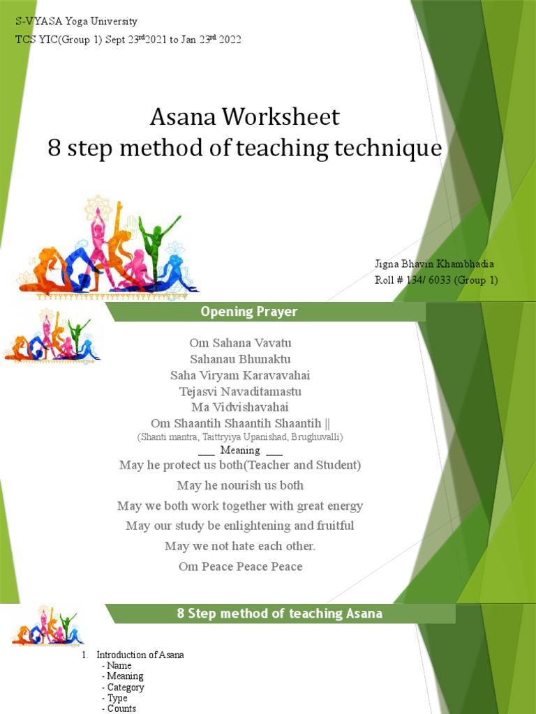 Asana Presentation Jigna Khambhadia | PDF | Asana | Yoga