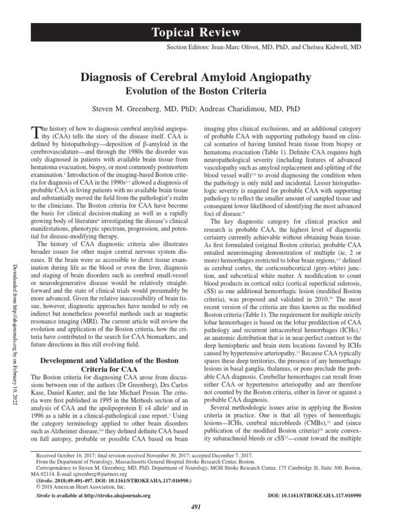 Cerebral Amiloid Angiopathy | PDF | Magnetic Resonance Imaging ...