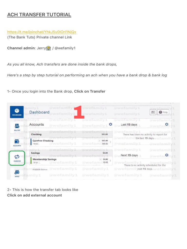 Ach Transfer Tutorial Pdf Finance Money Management Law