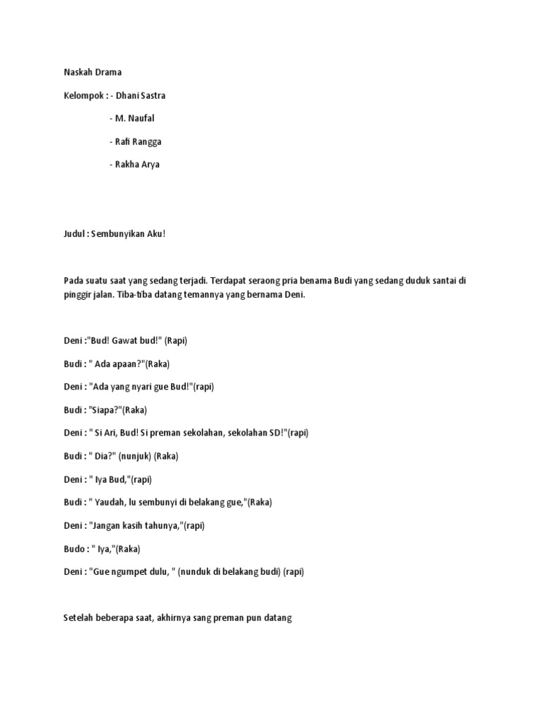 Naskah Drama Bindo | PDF | Seni