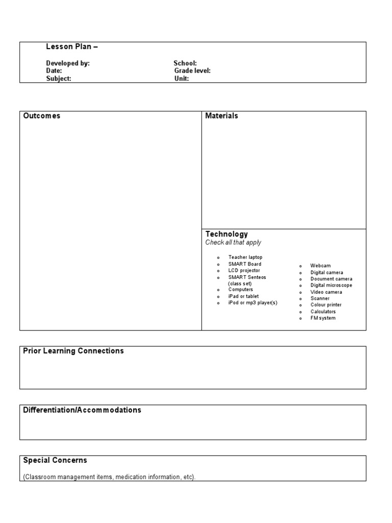 Udl Lesson Plan Template - Revised | PDF