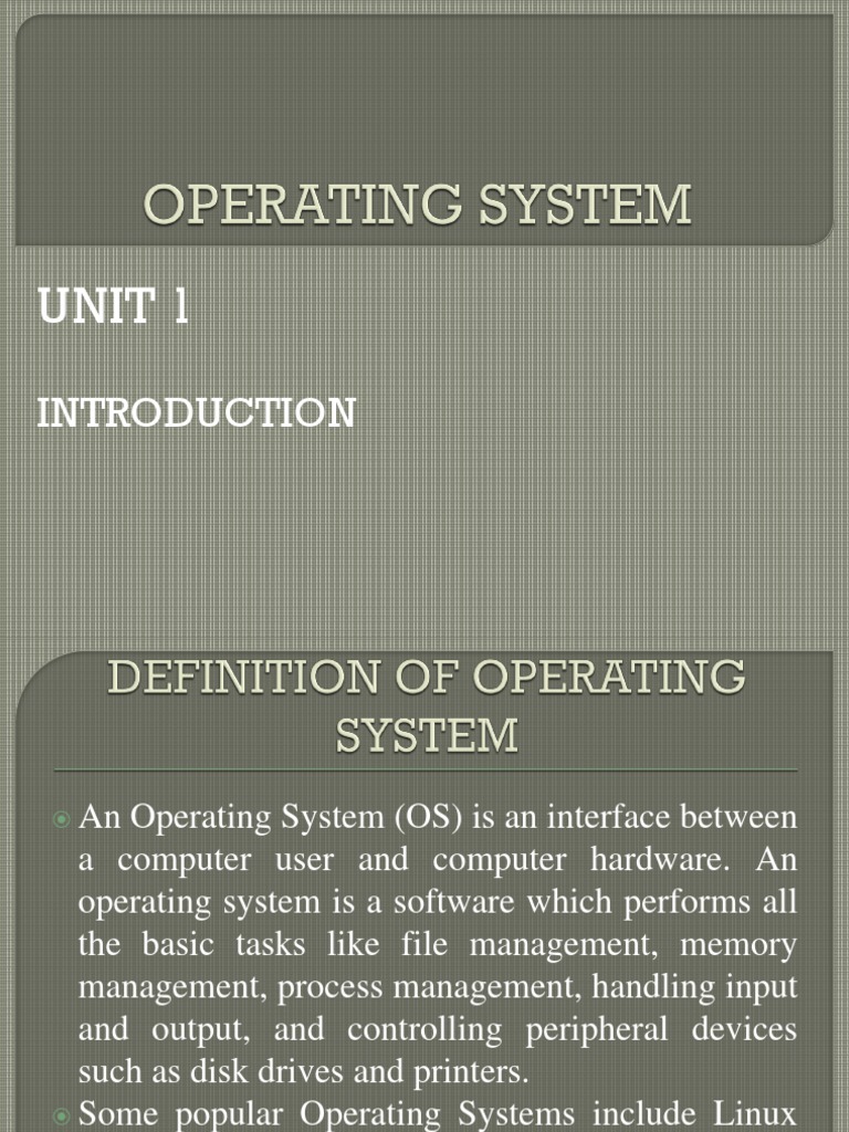 OPERATING SYSTEM-unit1 | PDF | Operating System | Process (Computing) OPERATING SYSTEM-unit1 | PDF | Operating System | Process (Computing)