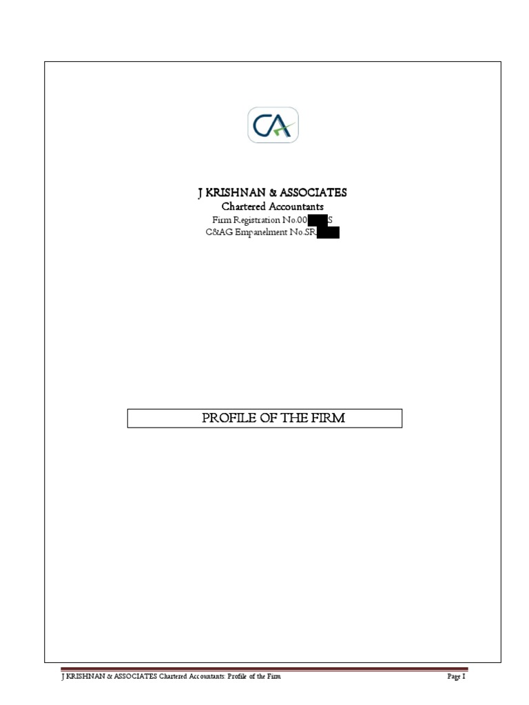 CA Firm Profile | PDF | Taxes | Audit