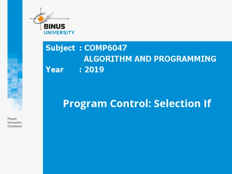 3 - Program Control Selection If | PDF