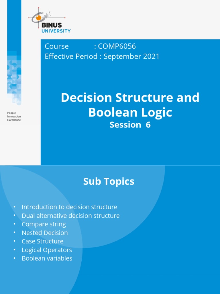 Decision Structure And Boolean Logic T Pdf String Computer 3695