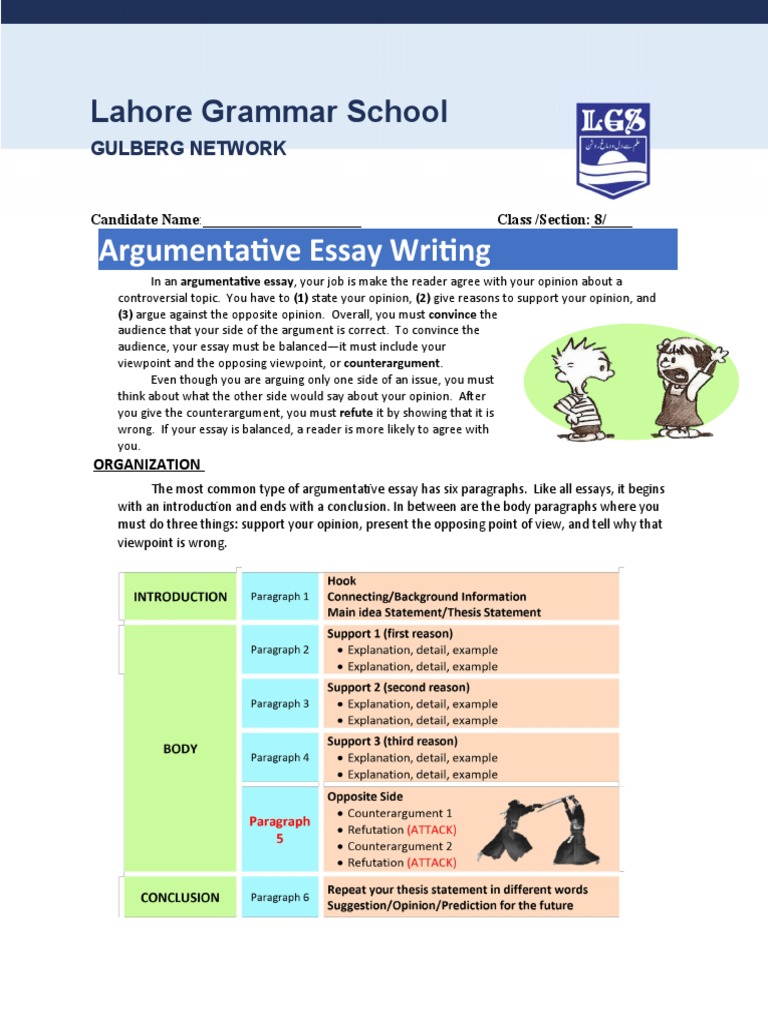 Argumentative Writing Handout Week 4 | PDF | Essays | Opinion