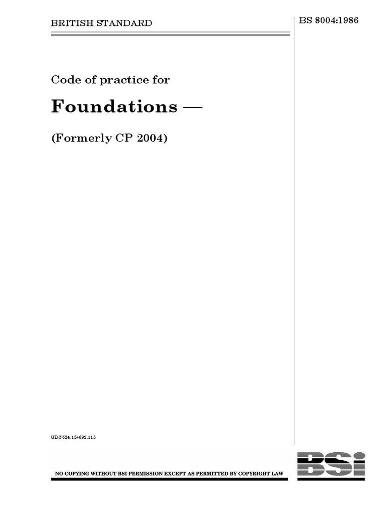 Foundations - : Code of Practice For | PDF | Deep Foundation ...