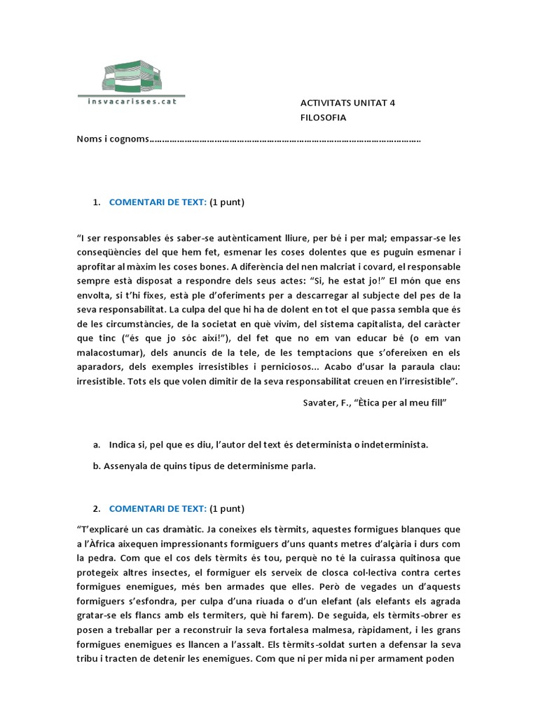 Dossier Activitats | PDF