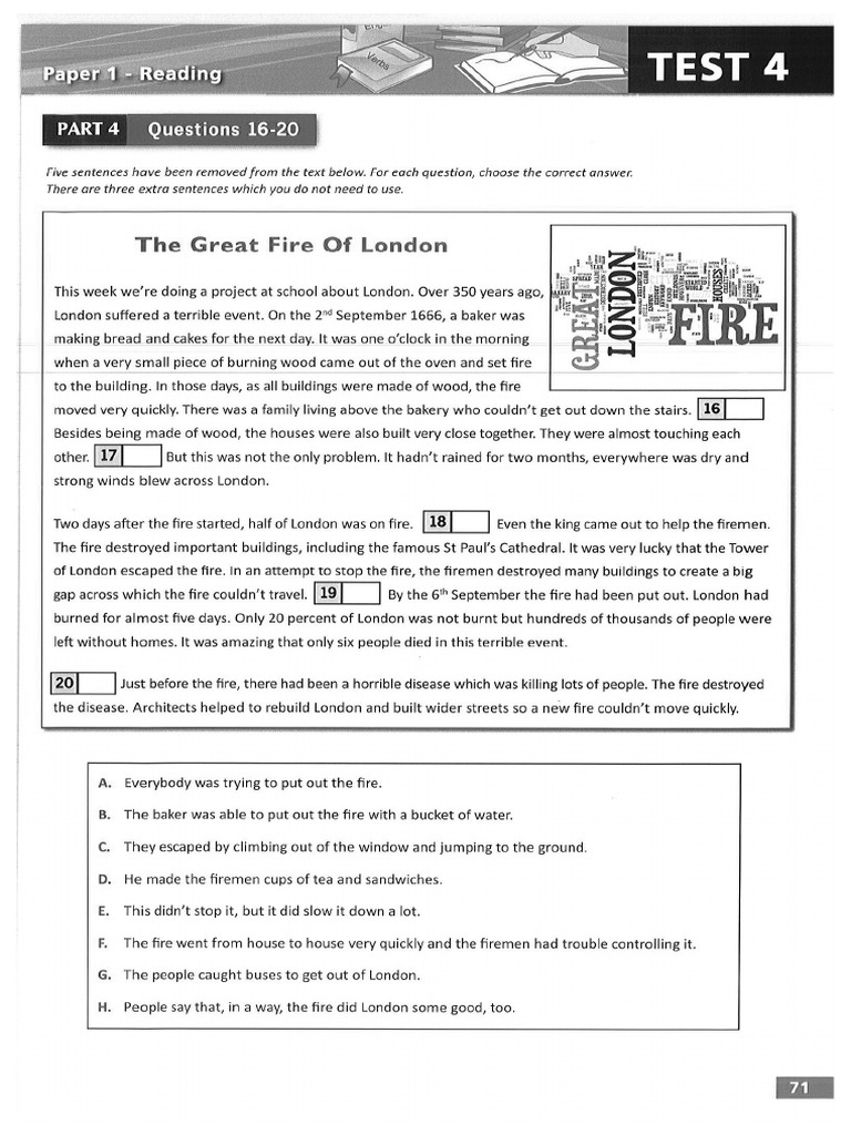 18 En. Reading Part 4,5,6. | PDF