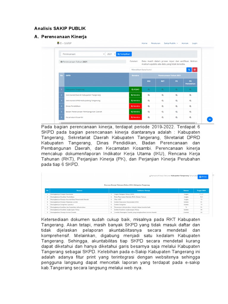 Esakip Kab Tangerang | PDF