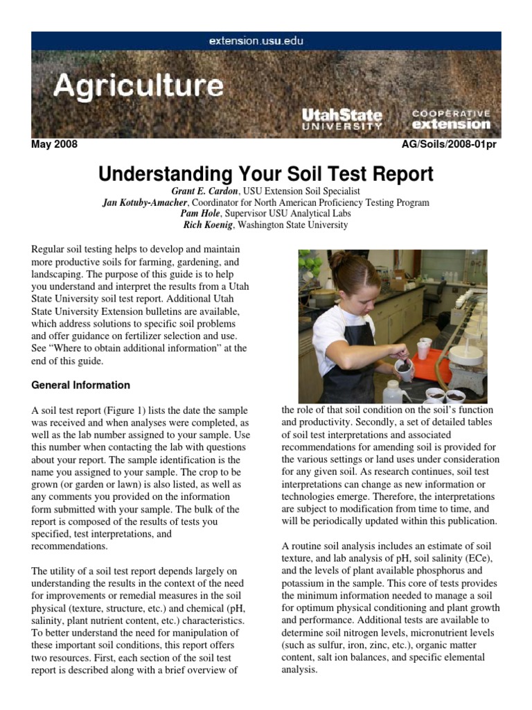Understanding Soil Test Reports | PDF | Soil | Fertilizer