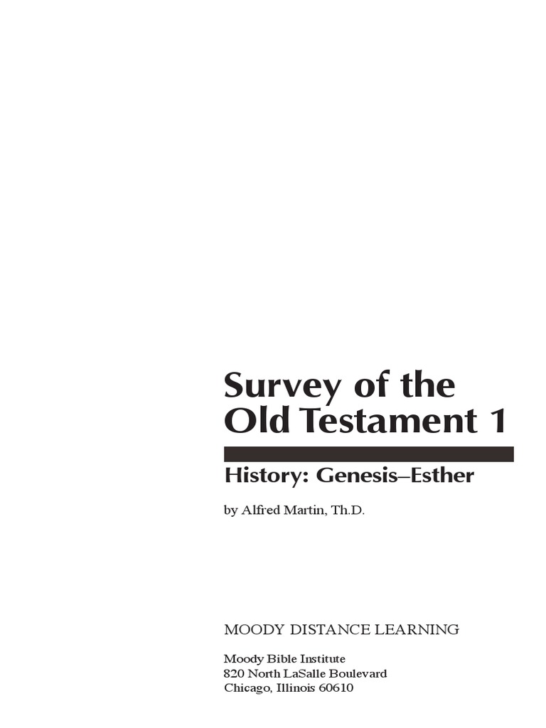 Survey of The Old Testament 1: History: Genesis-Esther | PDF | Jesus ...
