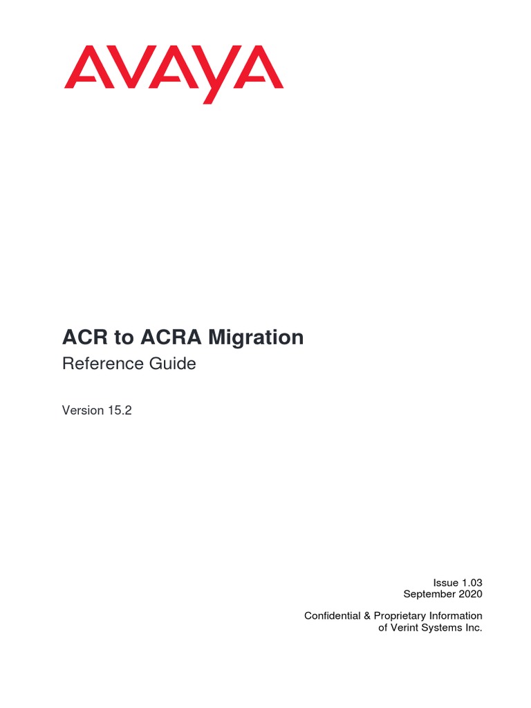 ACR To ACRA Migration: Reference Guide | PDF | License | Trademark
