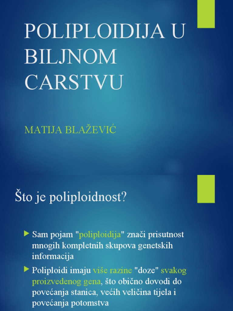 Poliploidija U Biljnom Carstvu | PDF