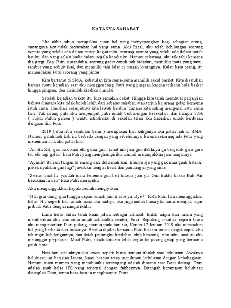 Katanya Sahabat | PDF | Fiksi Misteri, Thriller, & Kejahatan