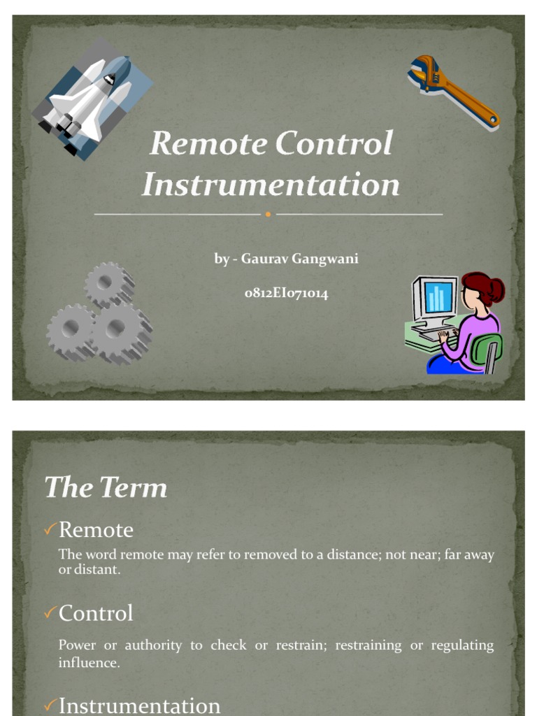 Remote Control and Sensing Overview | PDF | Moon | Instrumentation
