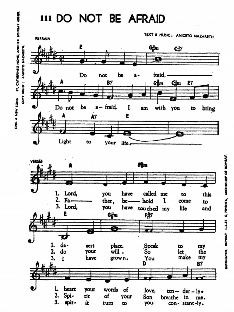 Do Not Be Afraid | PDF