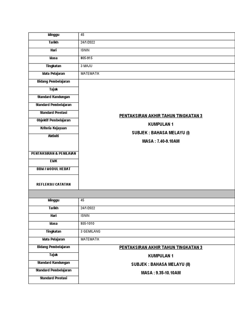 Erph Minggu 45 | PDF