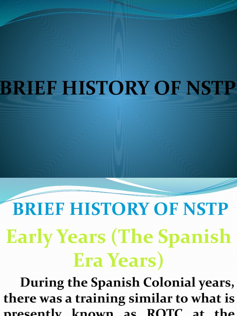 Brief History of NSTP 1 | PDF