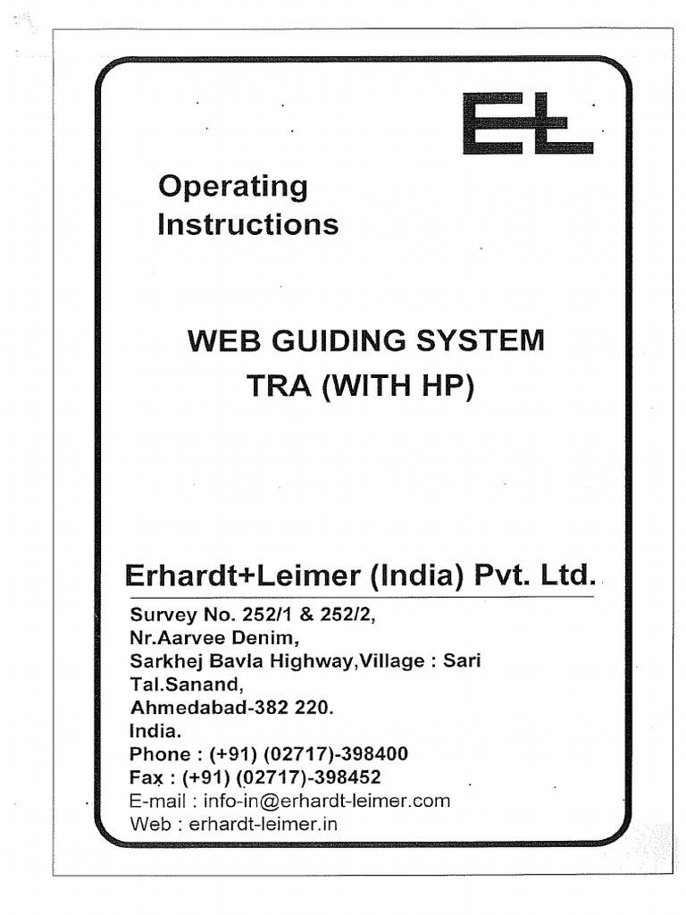 E+l Web Guiding | PDF